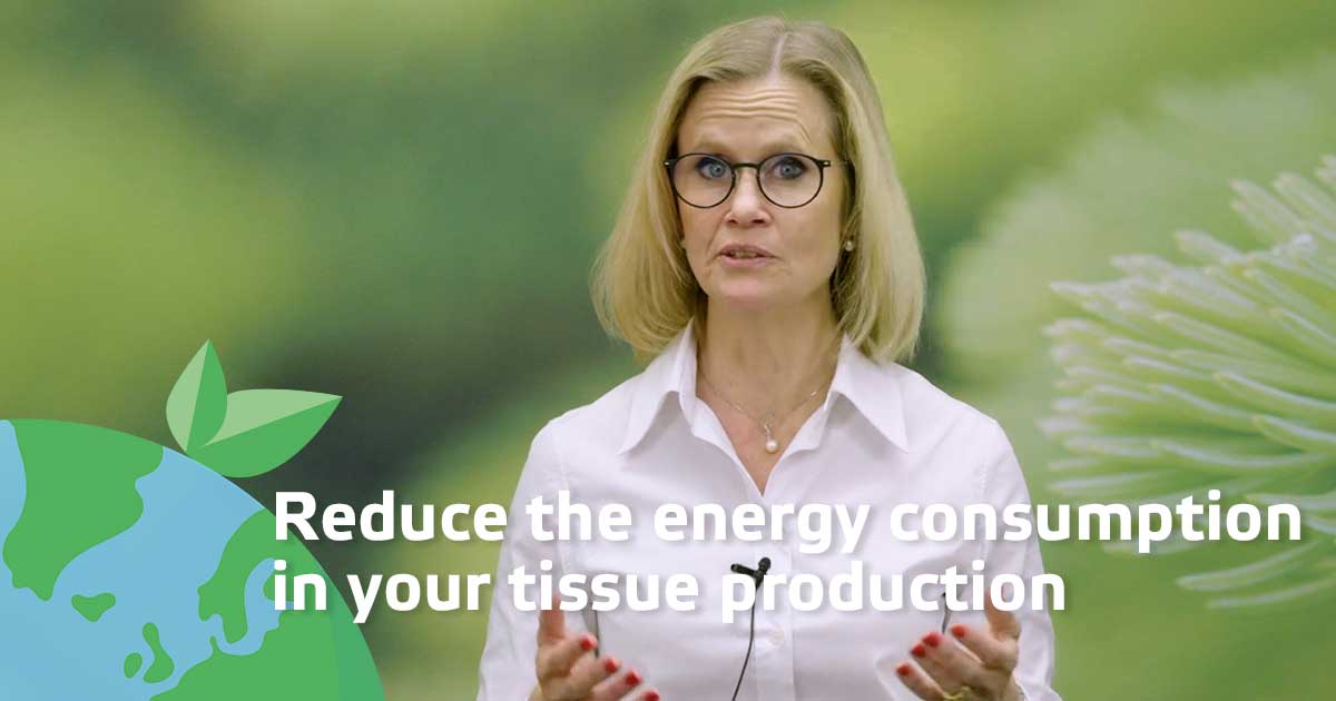 Reduce you energy consumption in tissue making