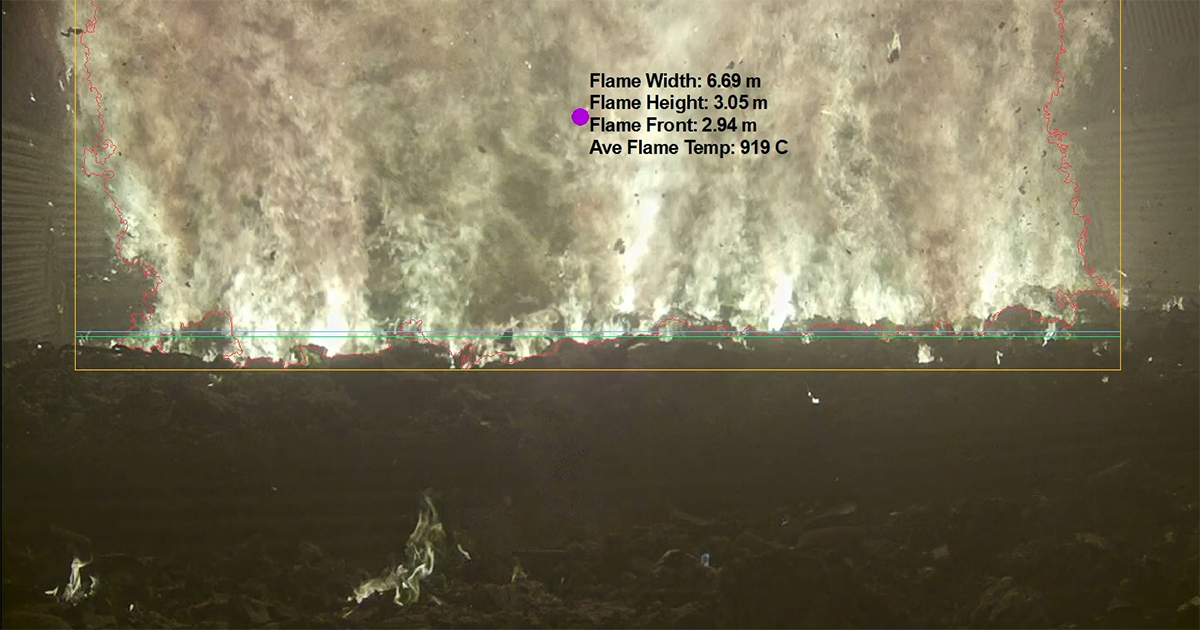 Flame detection for grate combustion management