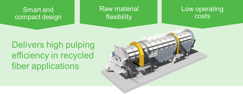Valmet Drum Pulper | Energy efficient recycled fiber processing