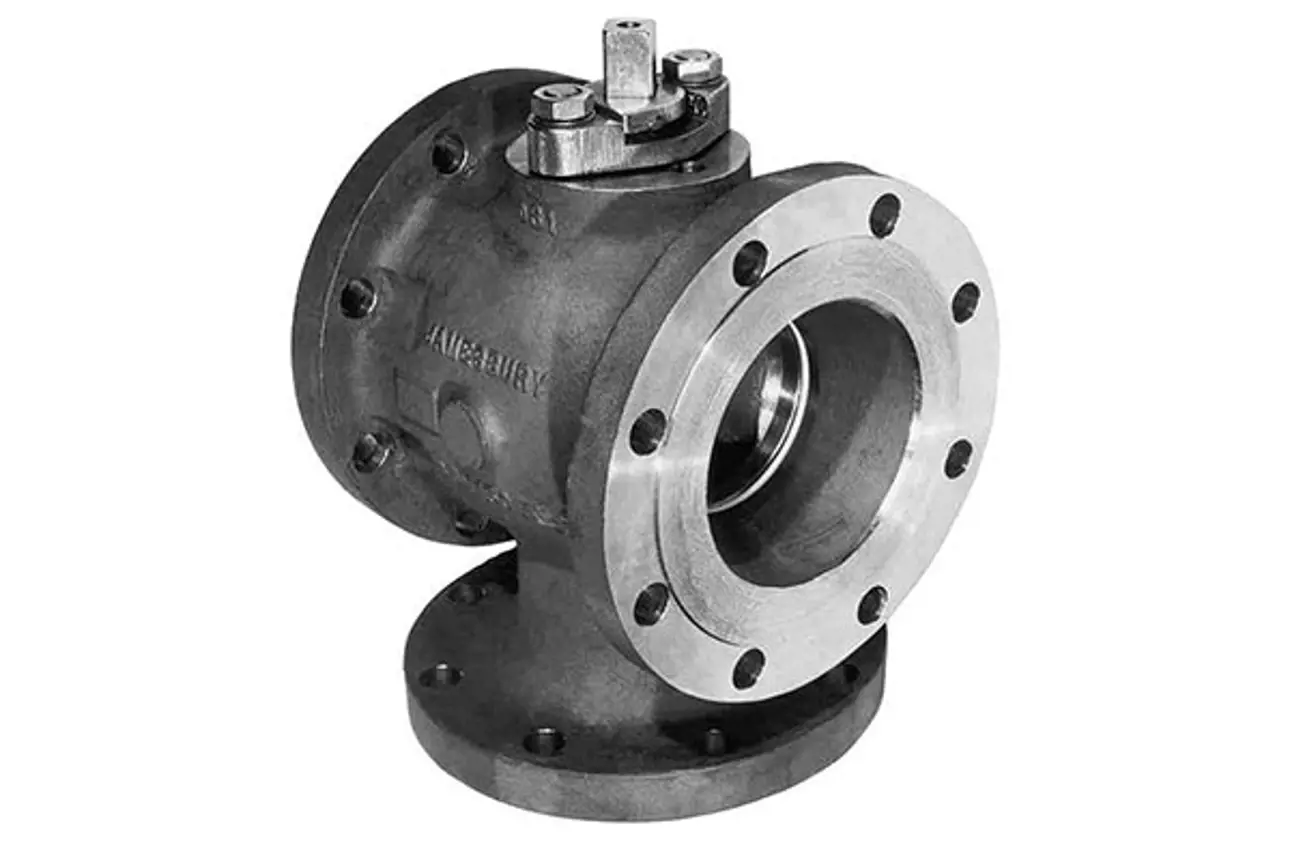 Jamesbury™ 3 way flanged ball valve | Valmet