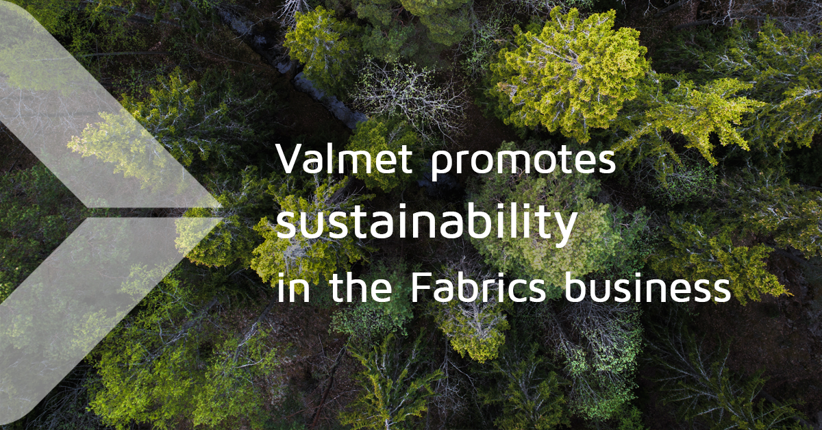 Valmet promotes sustainability in fabrics business