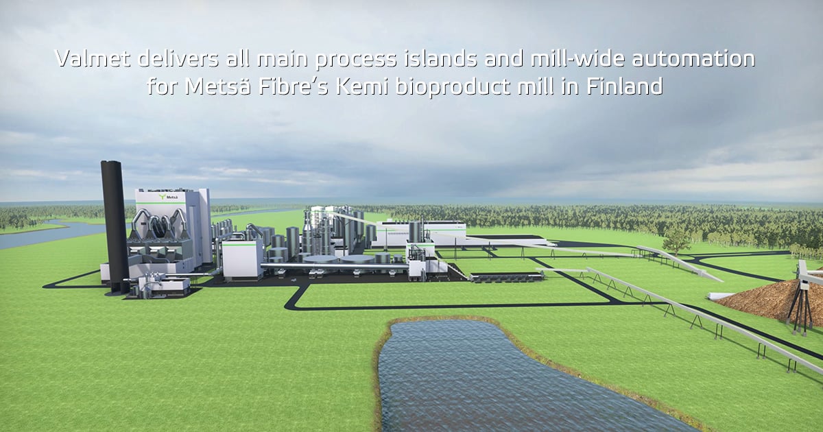 Latest technology from Valmet to Metsä Fibre's Kemi bioproduct mill